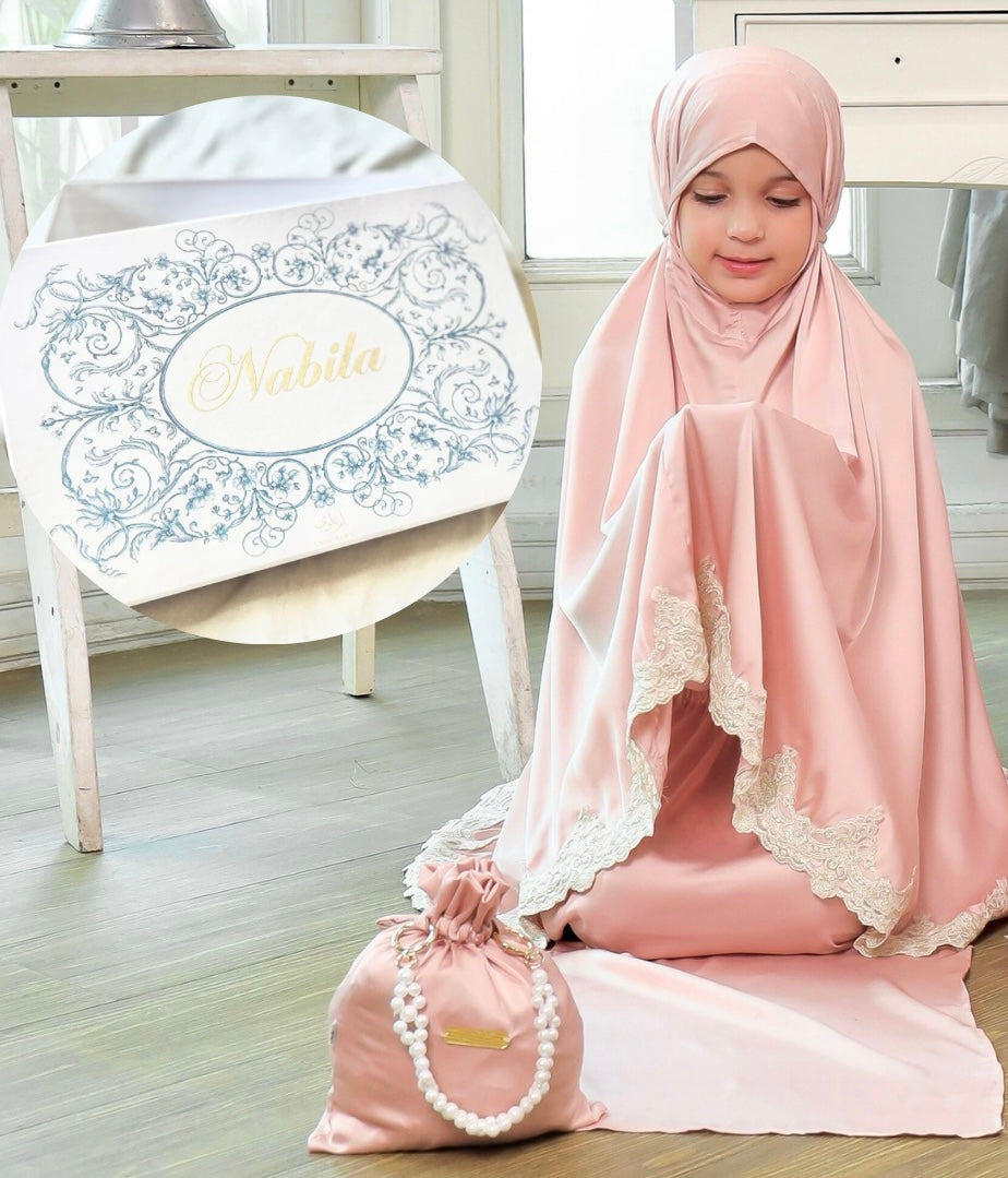 The Princess Prayer Gown (Telekung) for Kids - with Personalised Gift ...